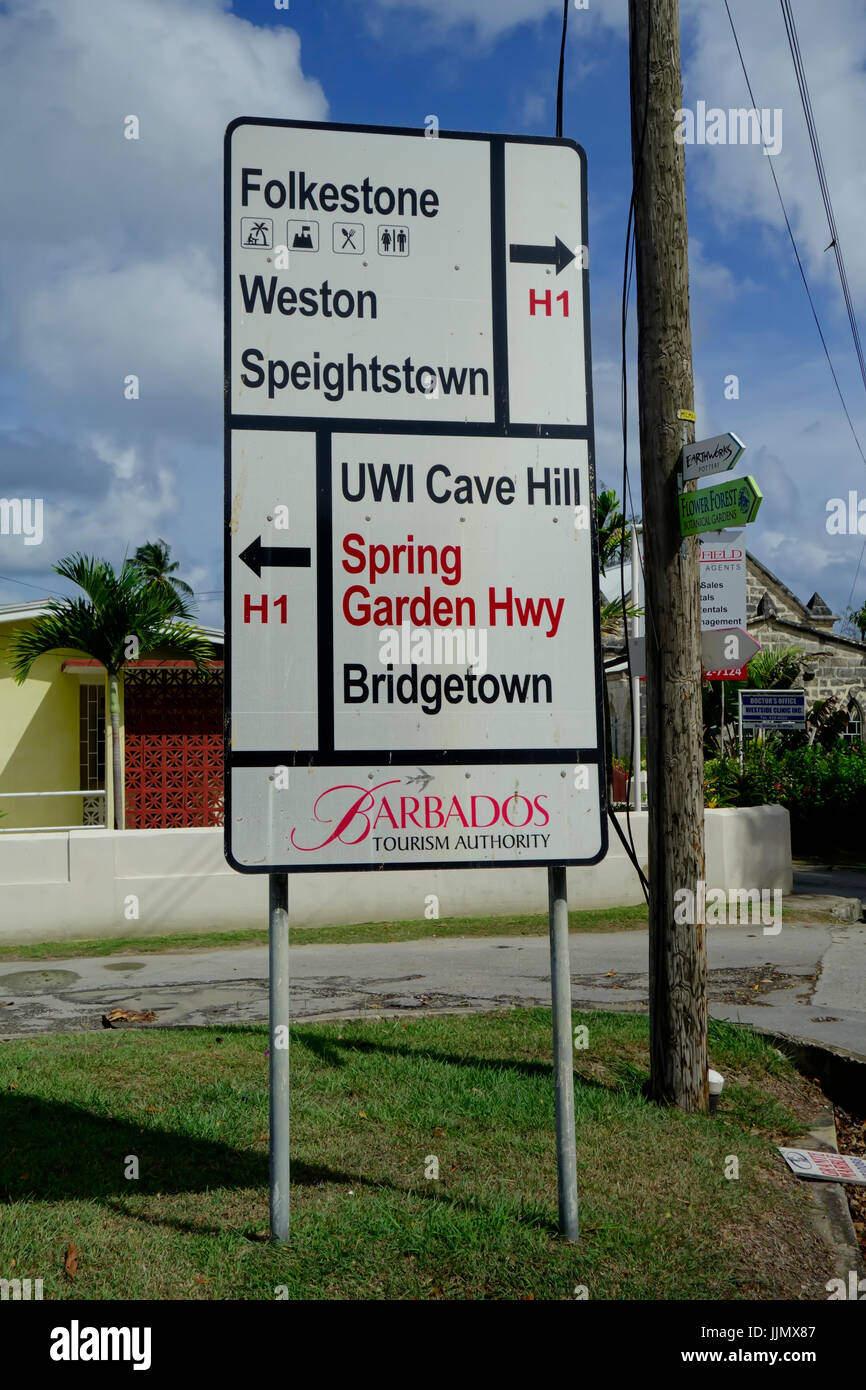 Caribbean Road Sign High Resolution Stock Photography and Images - Alamy