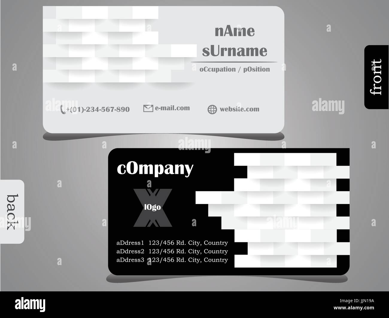 Design Modern Creative and Clean Template. Show front and back of card ...