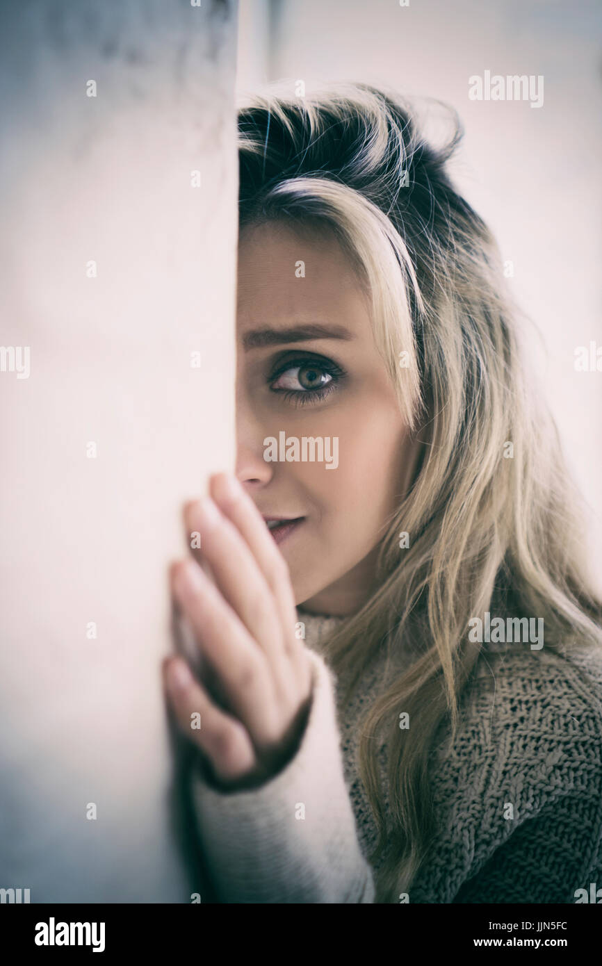 See Scared Woman Hide Face Stock Photos & See Scared Woman Hide Face ...