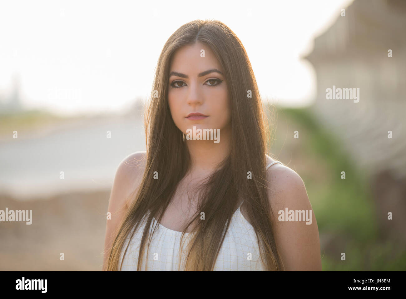 Ethnic girl staring hi-res stock photography and images - Alamy