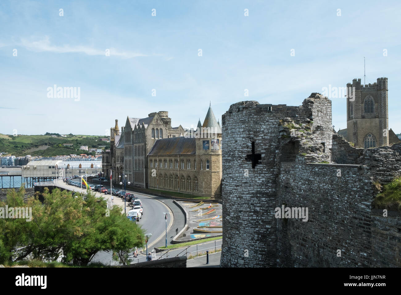 Aberystwyth Castle,North,Tower,castle,fort,fortress,grounds,Grade 1 ...