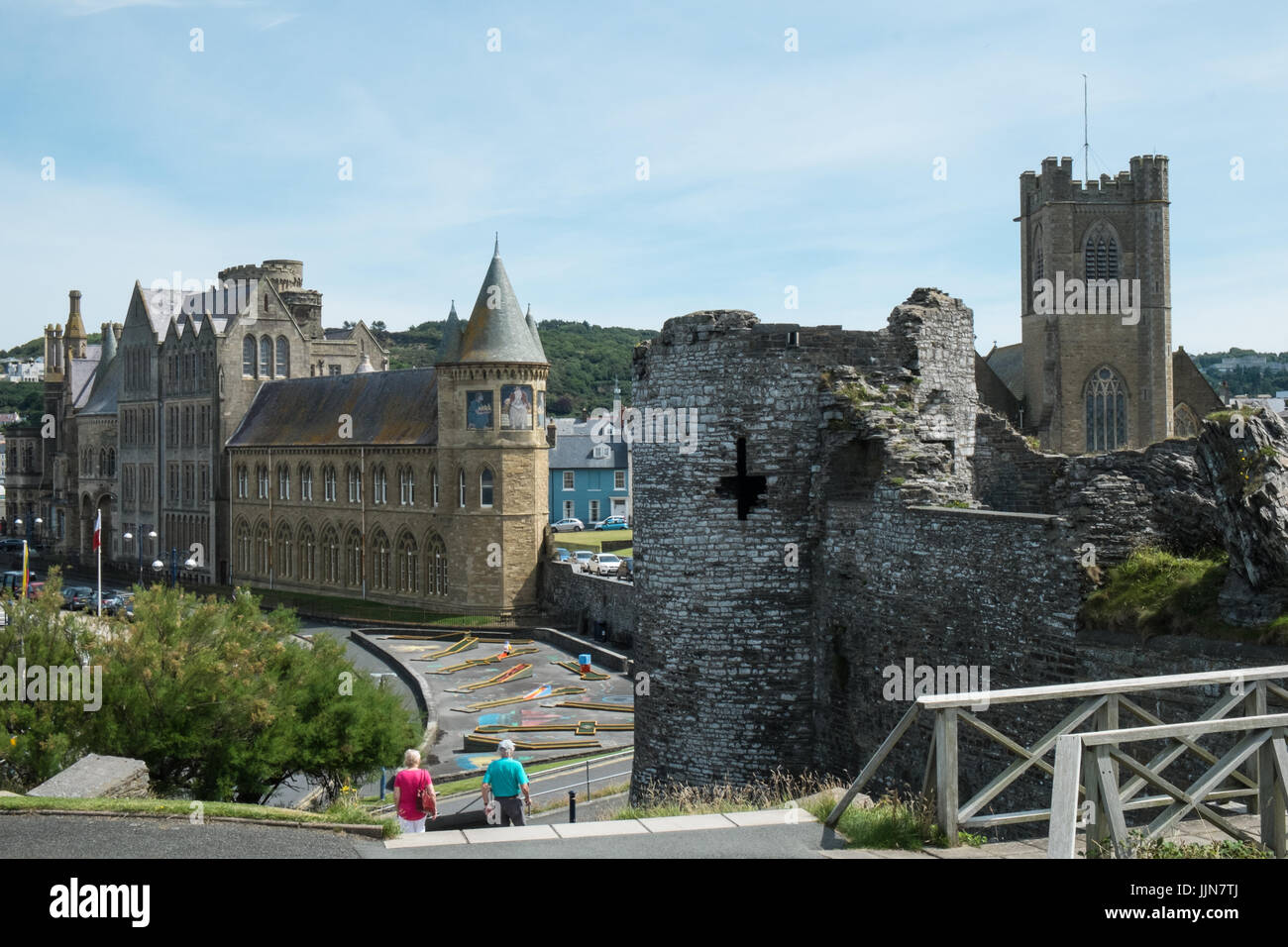 Aberystwyth Castle,North,Tower,castle,fort,fortress,grounds,Grade 1 ...