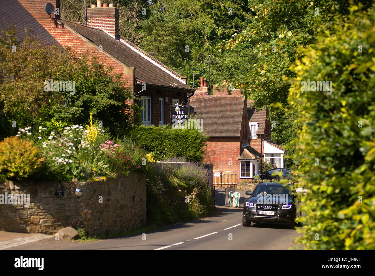 Mitford village, Northumberland Stock Photo - Alamy