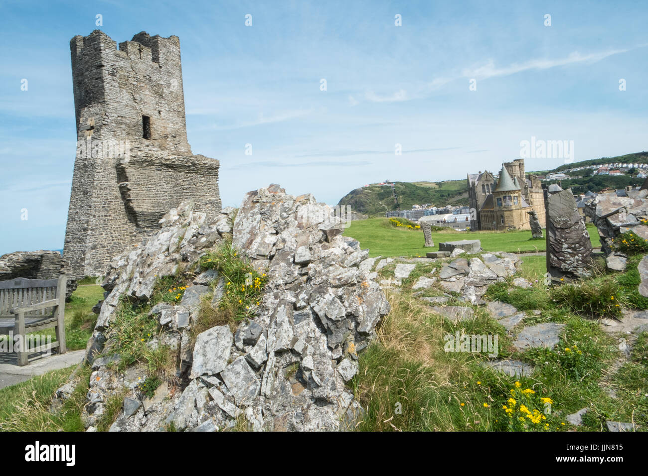 Aberystwyth Castle,North,Tower,castle,fort,fortress,grounds,Grade 1 ...