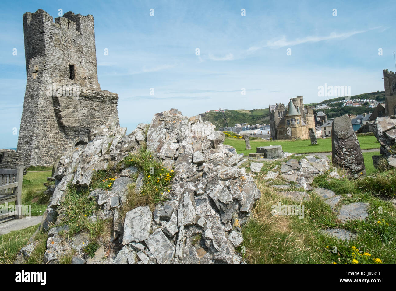 Aberystwyth Castle,North,Tower,castle,fort,fortress,grounds,Grade 1 ...