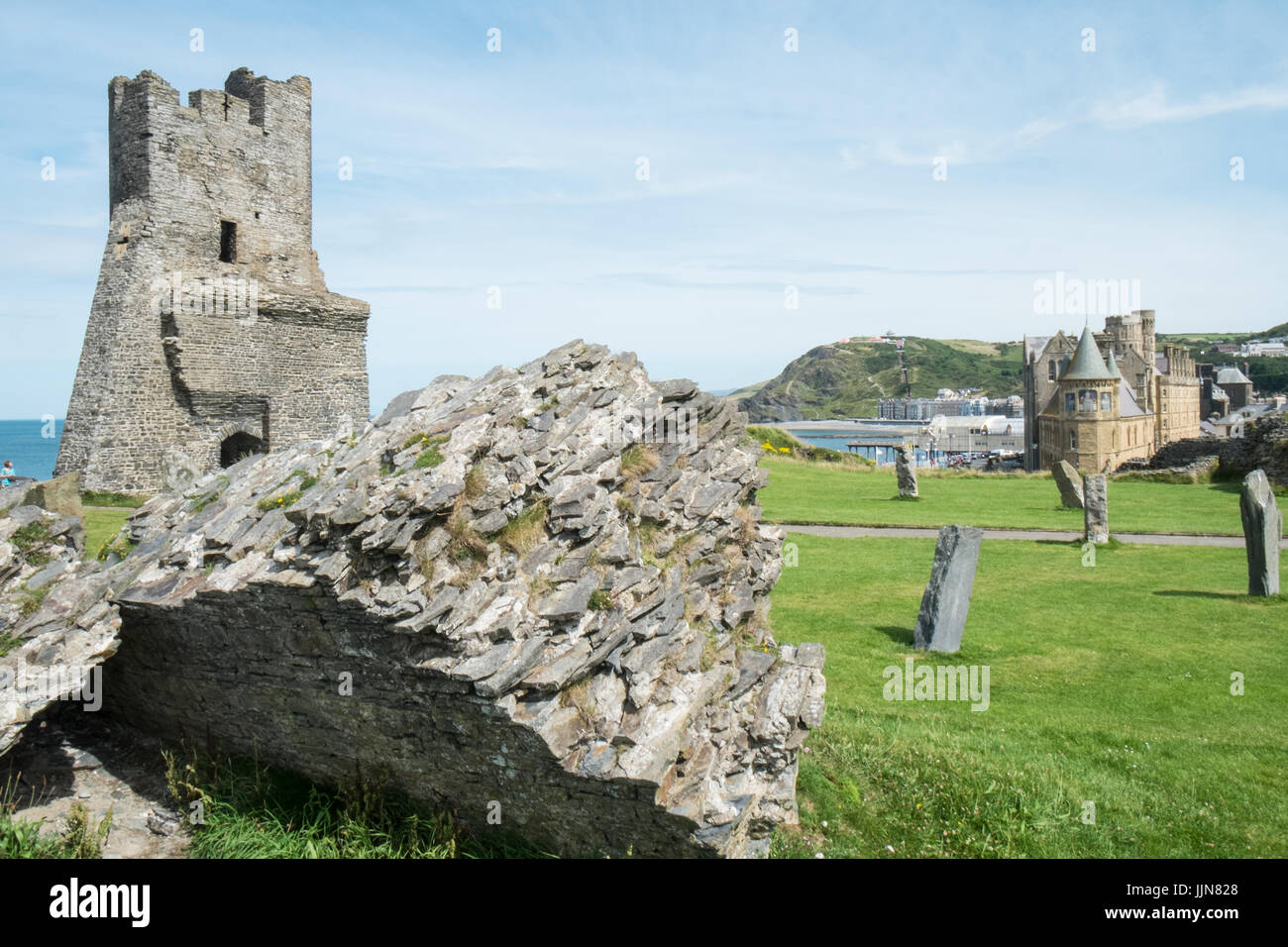 Aberystwyth Castle,North,Tower,castle,fort,fortress,grounds,Grade 1 ...