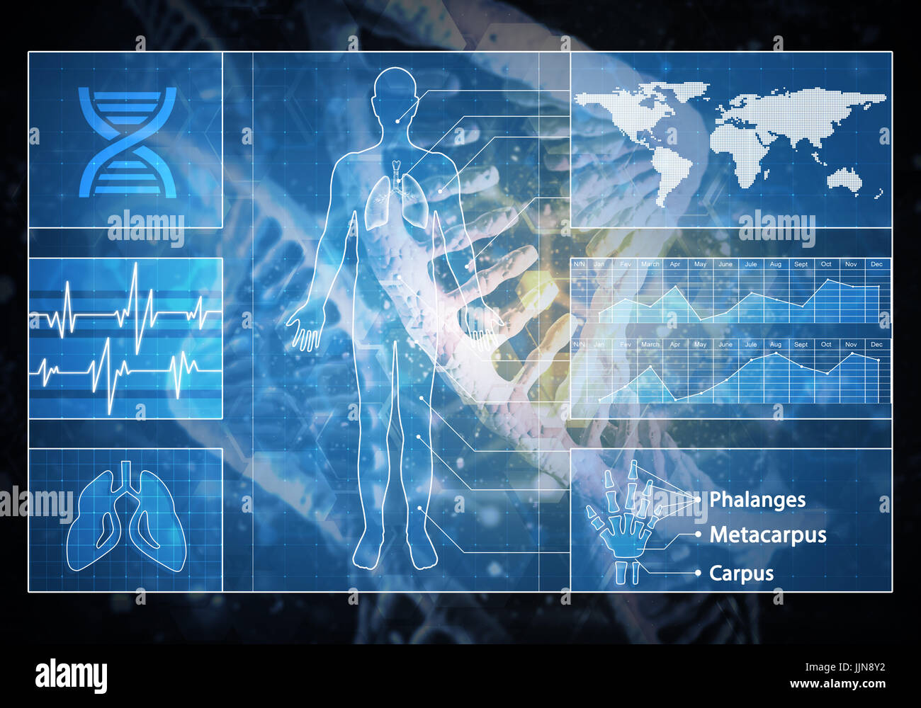 Medicine user interface Stock Photo - Alamy