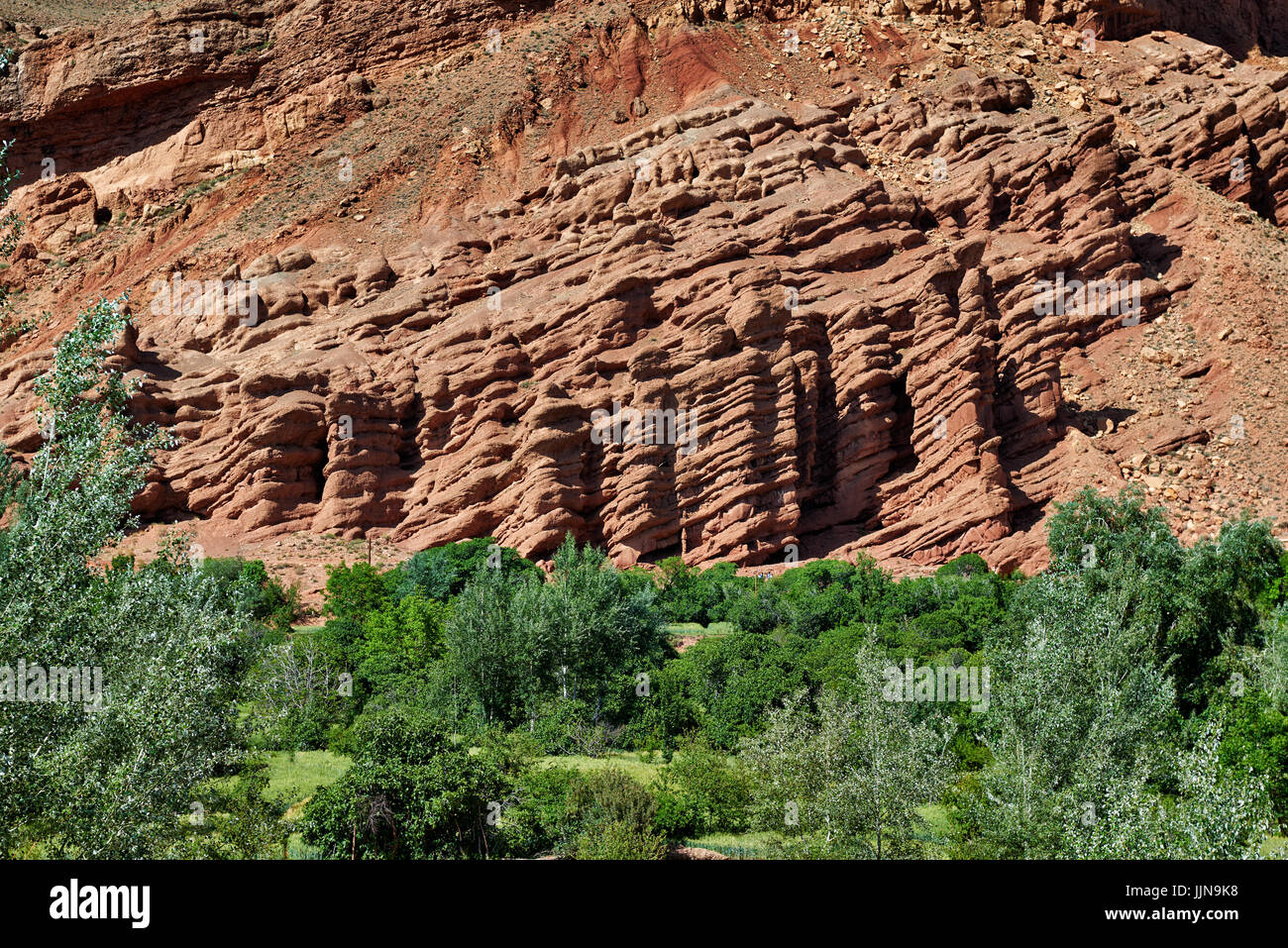 spectacular rock landscape of High Atlas mountain range in Ait Ouglif ...