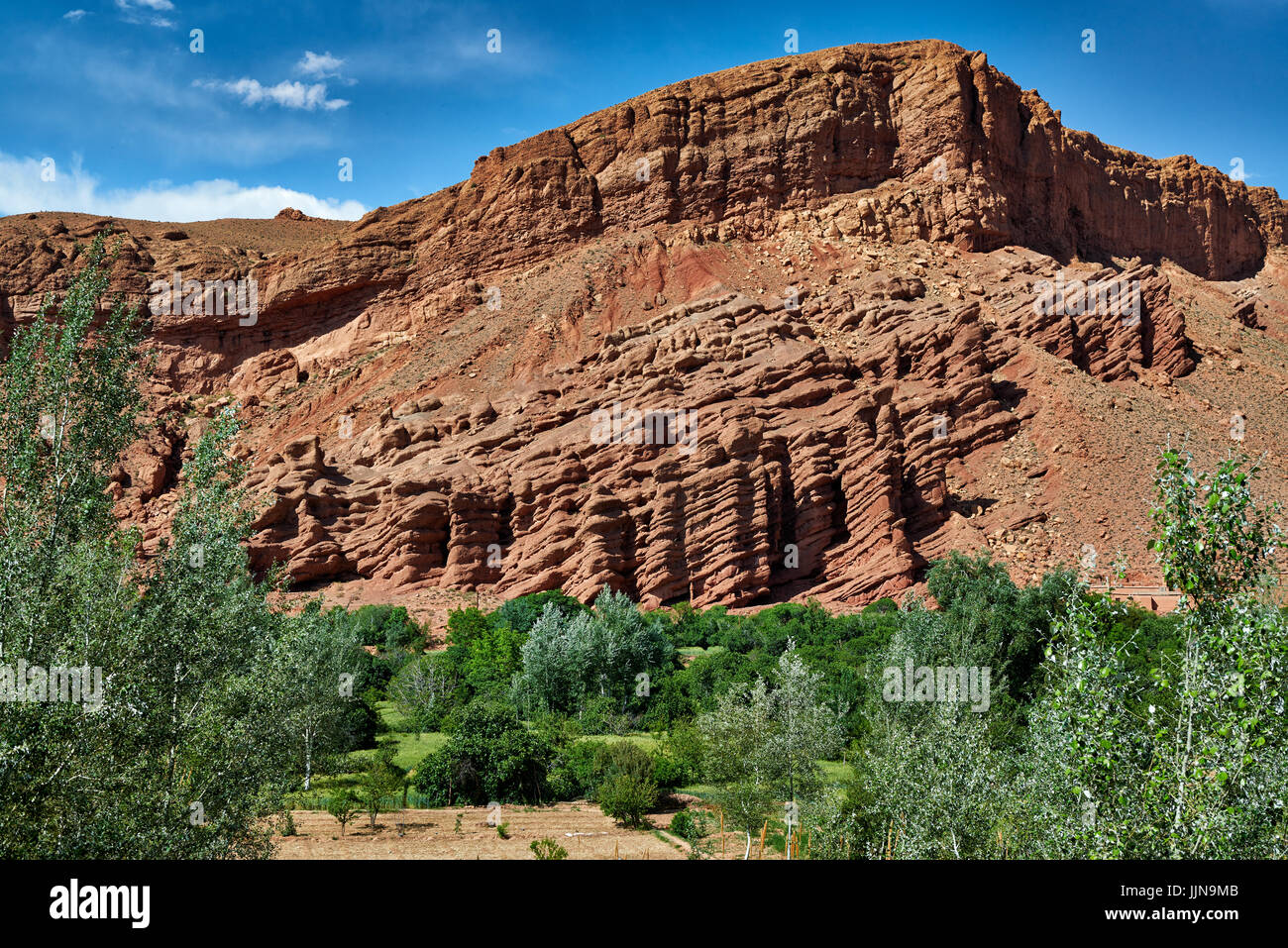 spectacular rock landscape of High Atlas mountain range in Ait Ouglif ...