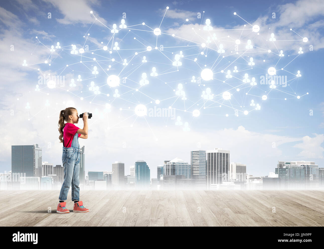 Concept of social wireless connection and internet use for ...