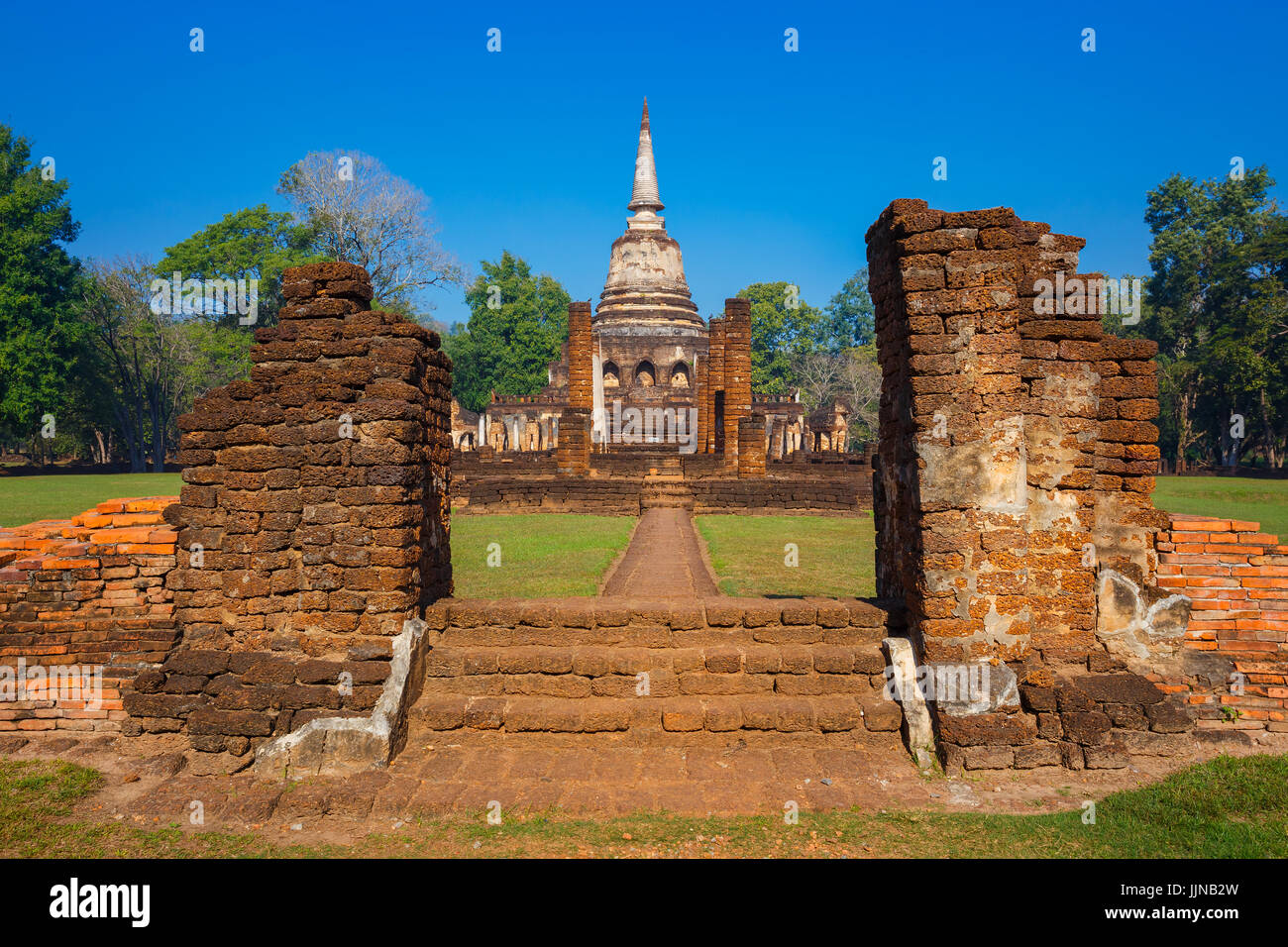 Wat Chang Lom Temple at Si Satchanalai Historical Park, a UNESCO world ...