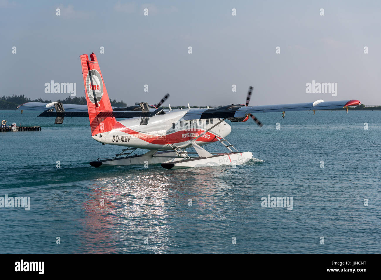 A seaplane begins to taxi towards the take-off area at the Seaplane ...