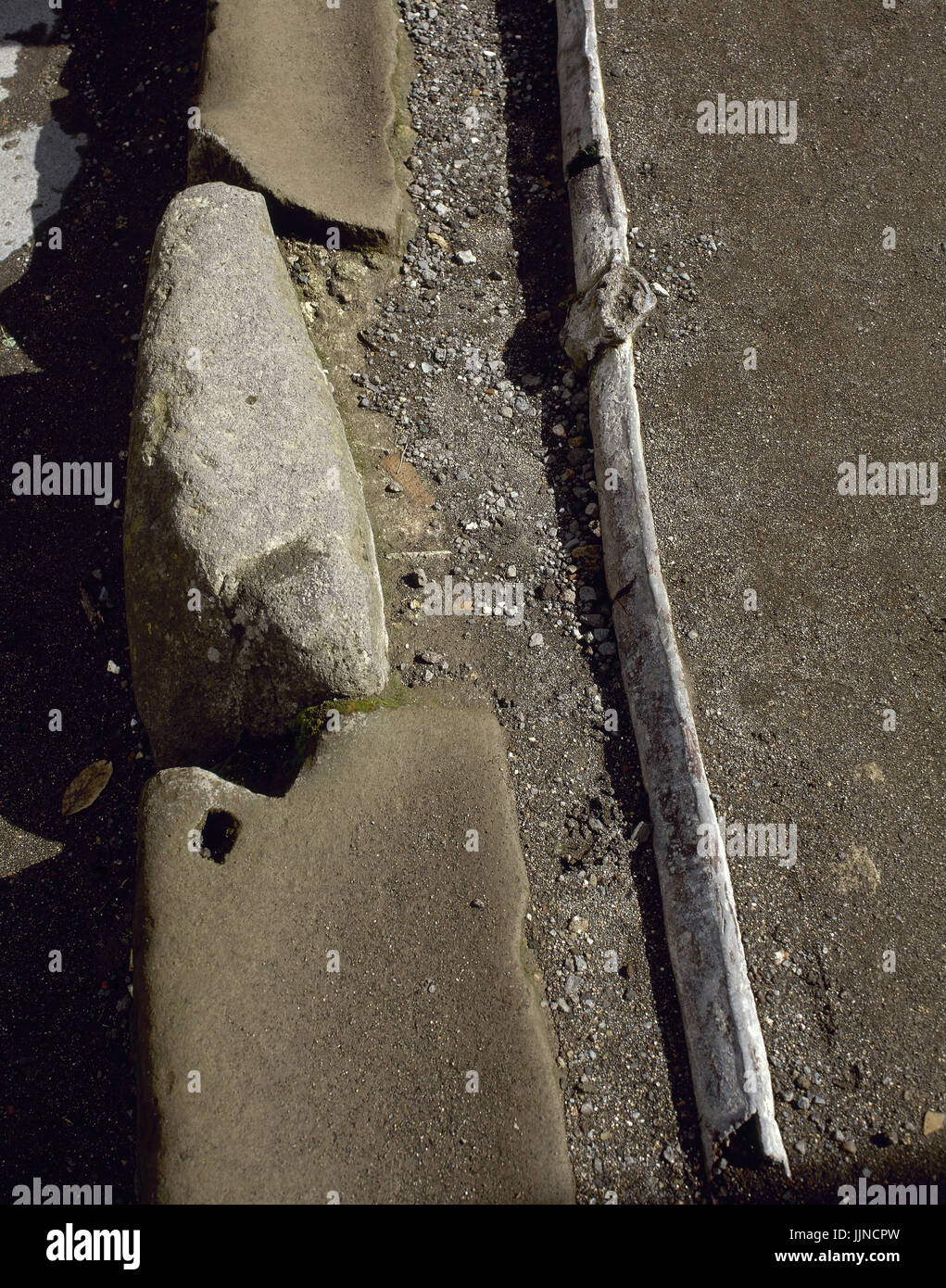 Italy. Pompeii. Canalization made in lead Stock Photo - Alamy