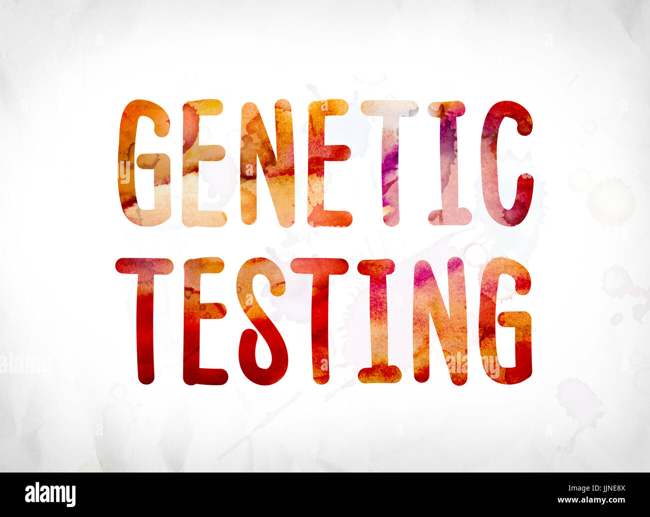 The words Genetic Testing concept and theme painted in colorful ...