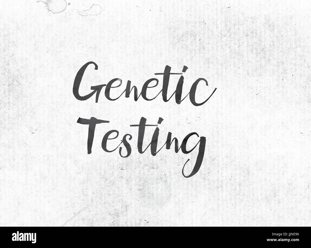 The words Genetic Testing concept and theme painted in black ink on a ...