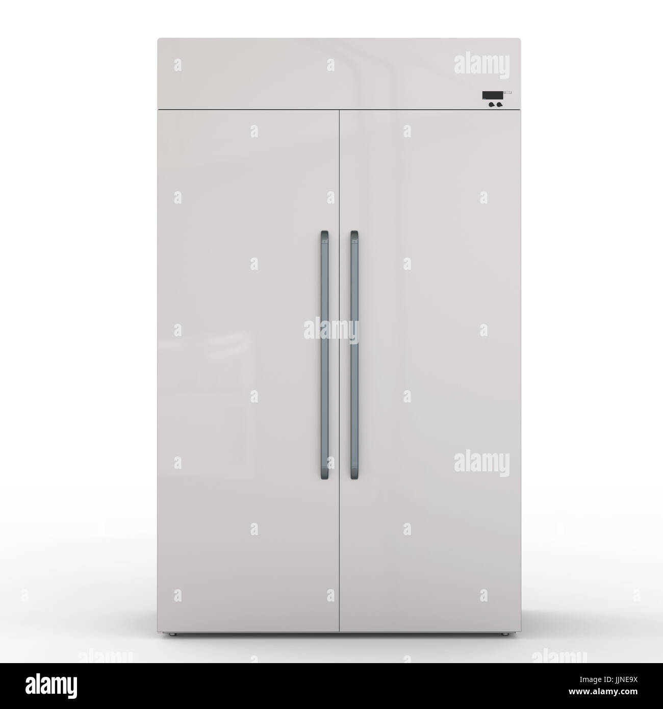 3d rendering fridge with side by side doors on white background Stock ...