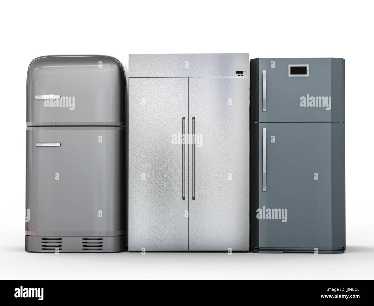 Stainless Steel Fridge Side View