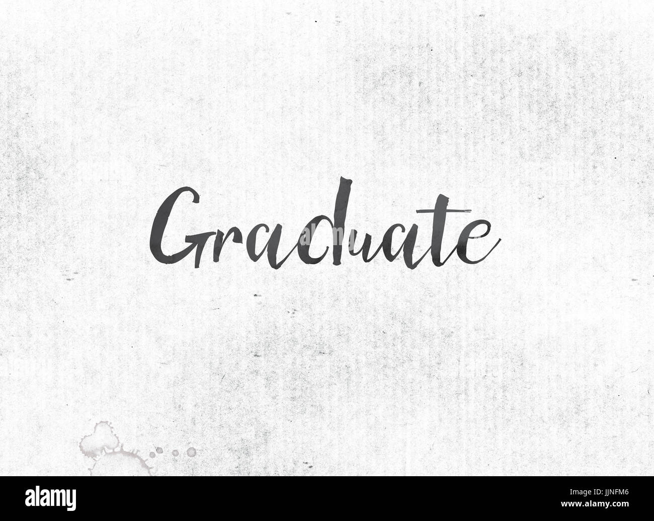The word Graduate concept and theme painted in black ink on a ...