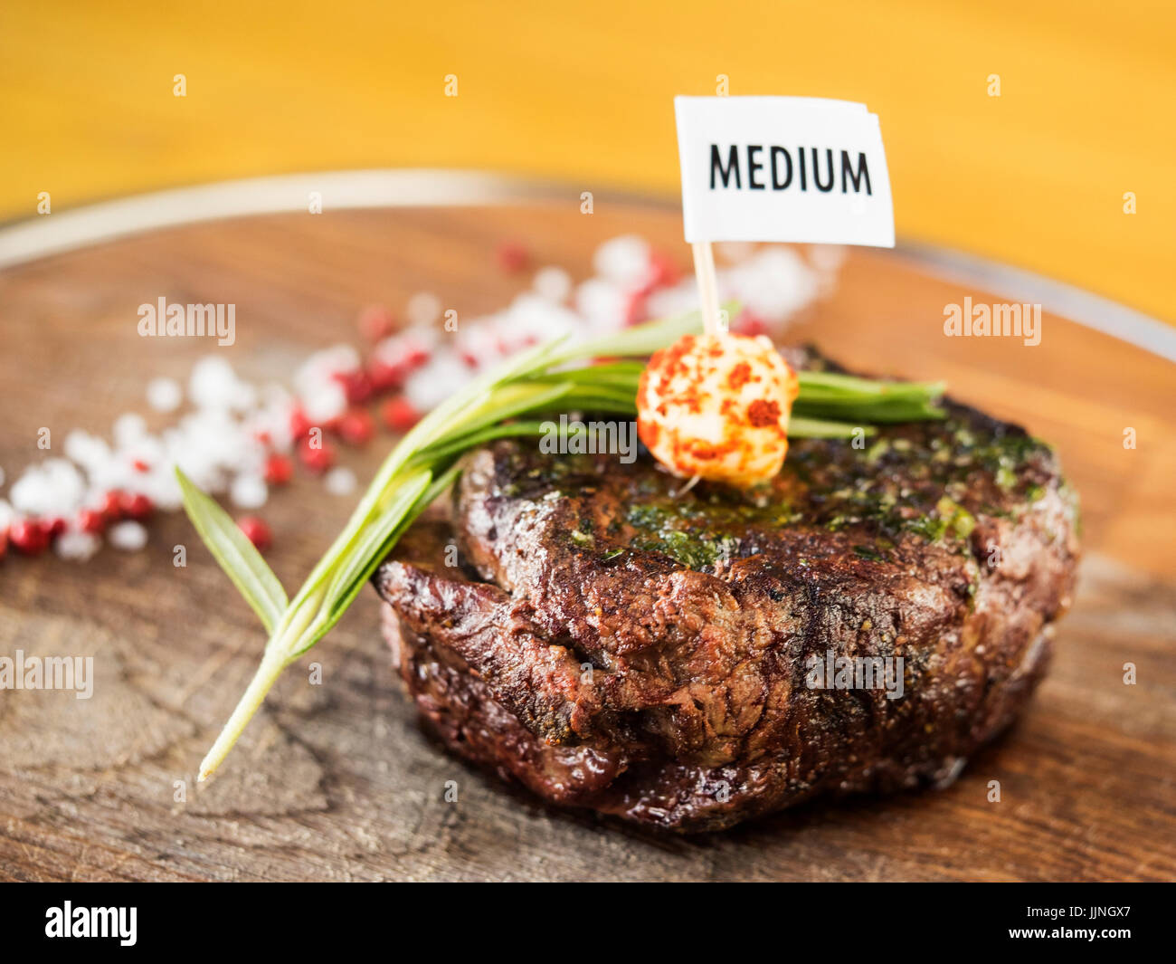 Grilled filet-mignon on cutting board Stock Photo - Alamy