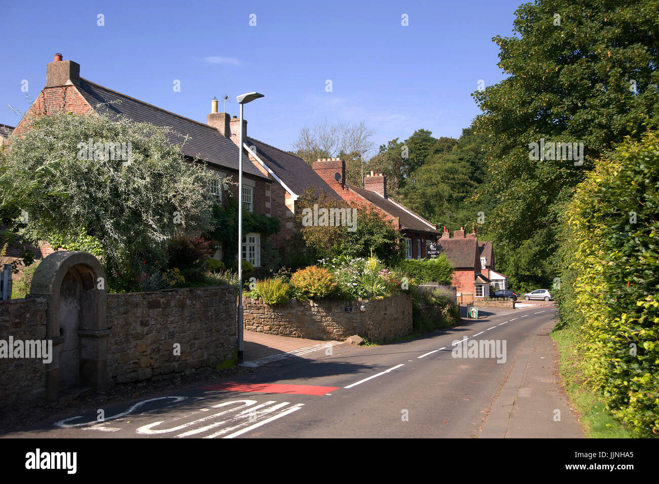 Mitford village, Northumberland Stock Photo - Alamy