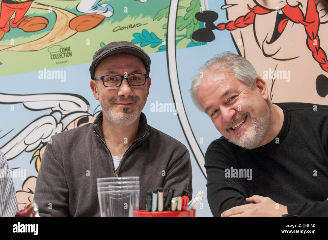 Asterix comic artists - Jean-Yves Ferri (text) and Conrad Didier (art ...