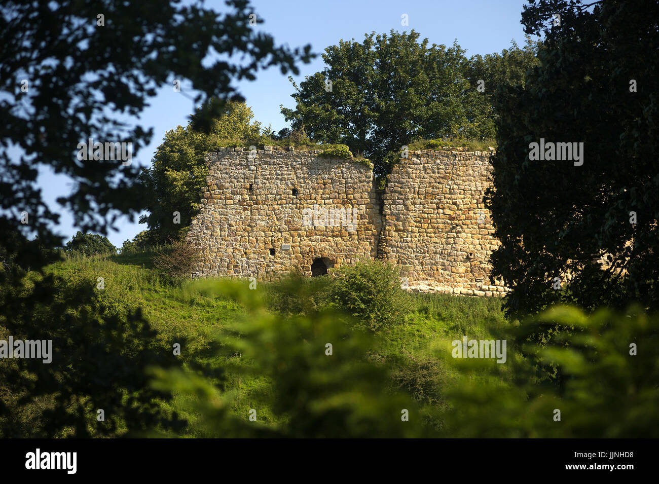 Mitford Castle, Northumberland Stock Photo - Alamy