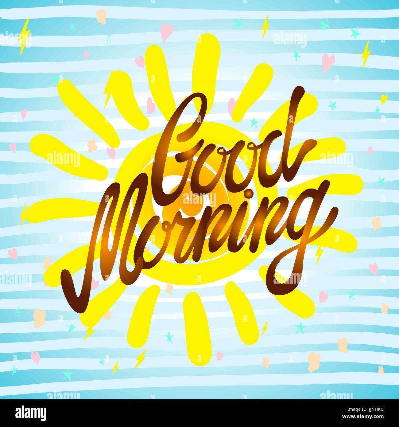Bright sign good morning Stock Vector Images - Alamy