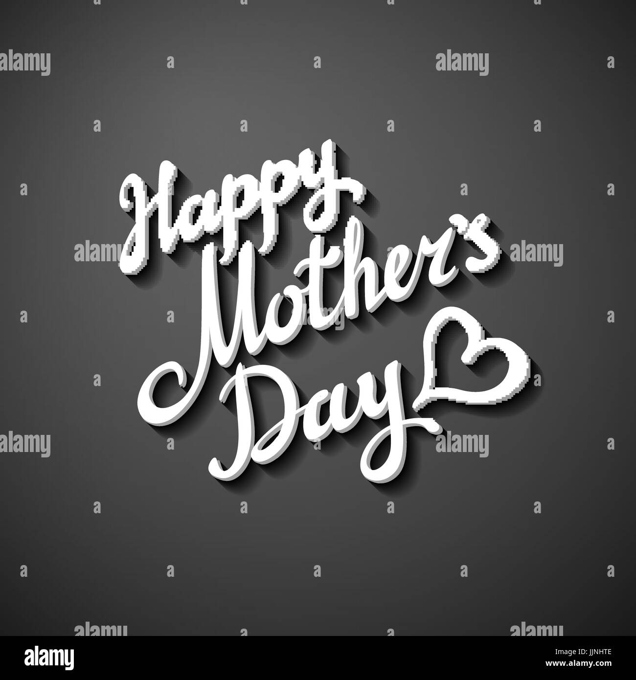 happy mothers day paper lettering background grey art Stock Vector ...