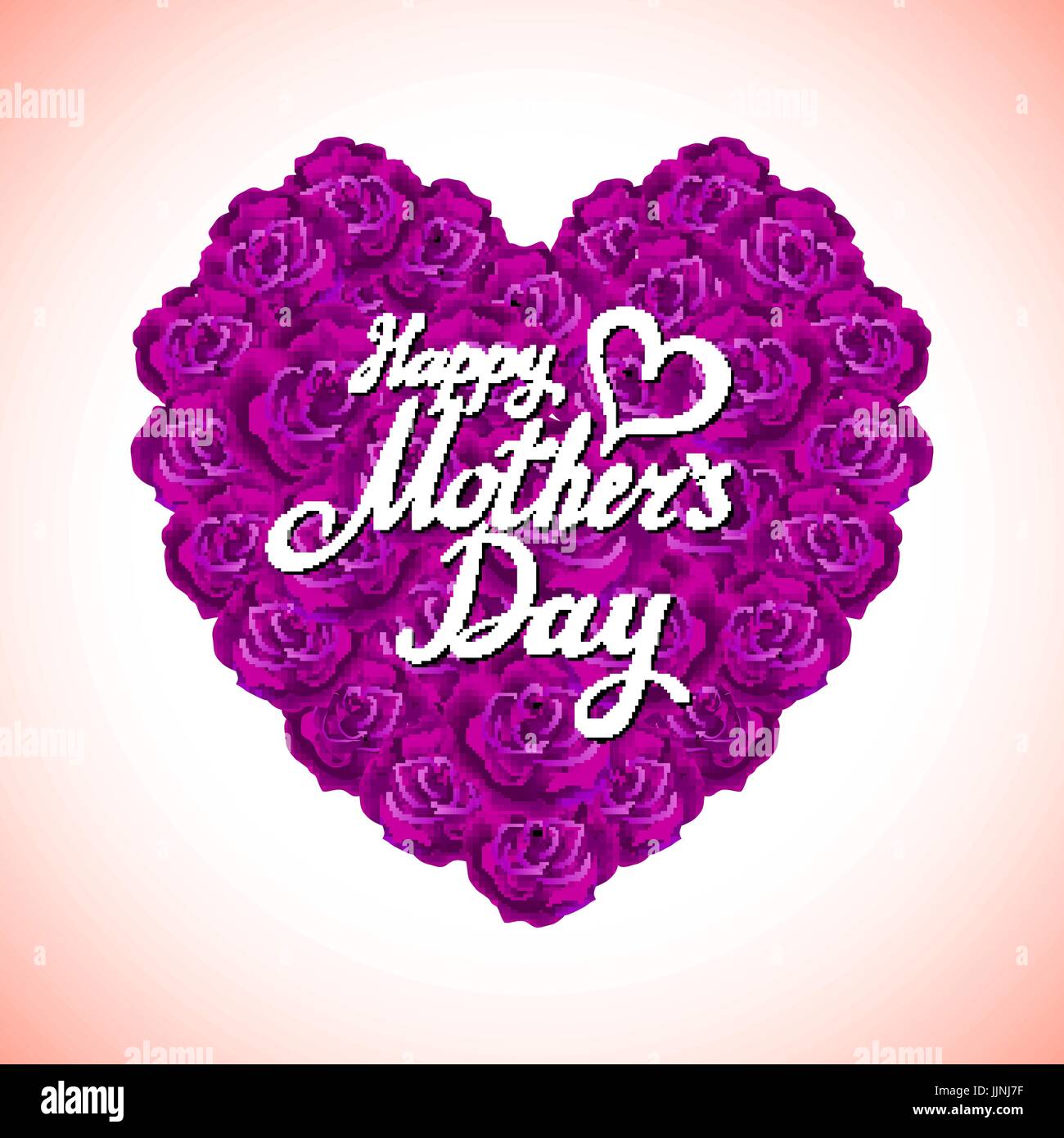 mother Day Heart Made of violet Roses. bouquet of violet roses heart ...