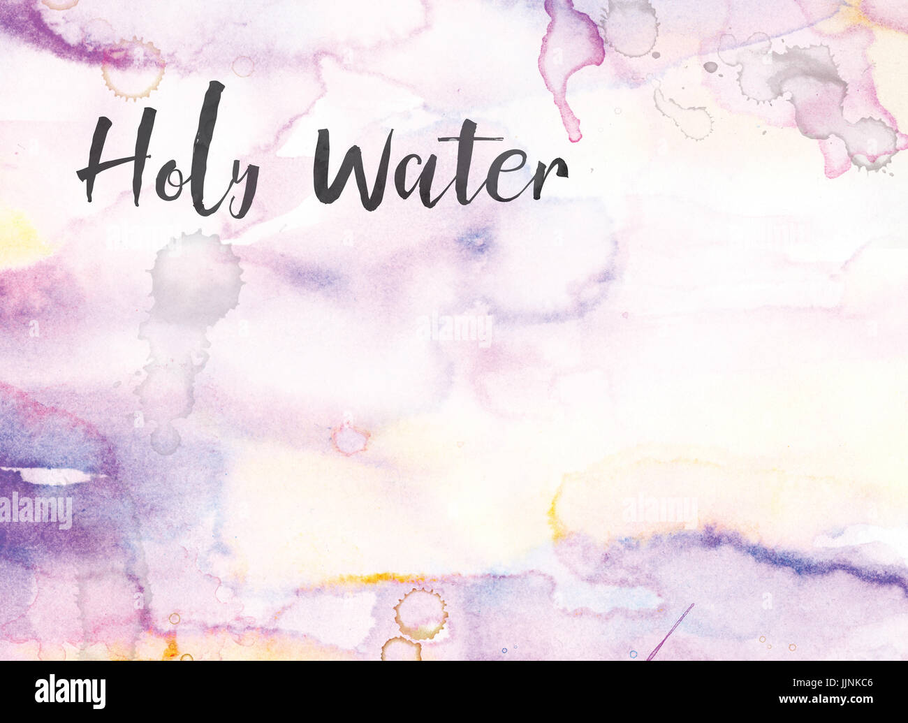 The words Holy Water concept and theme written in black ink on a ...
