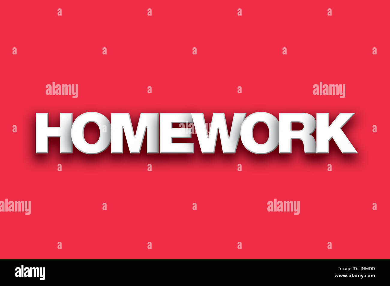 The word Homework concept written in white type on a colorful ...