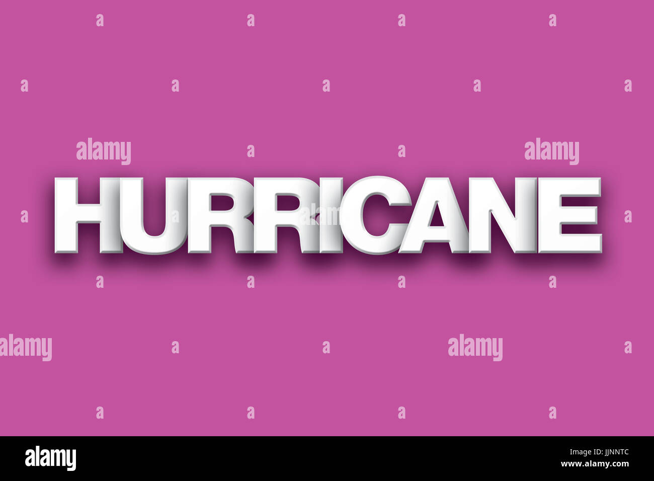 The word Hurricane concept written in white type on a colorful ...