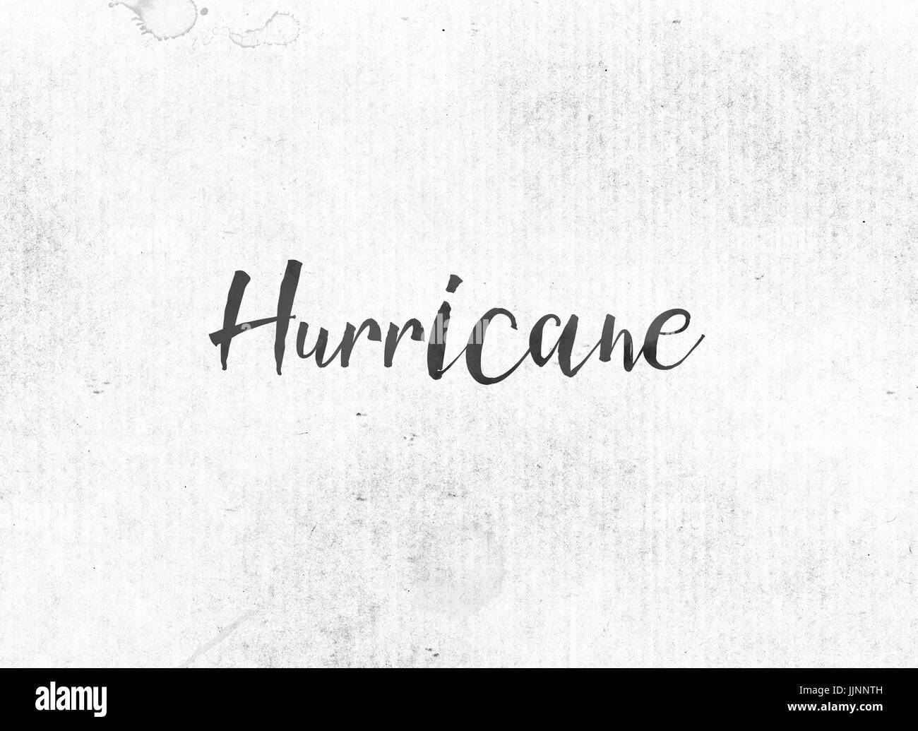 The word Hurricane concept and theme painted in black ink on a ...