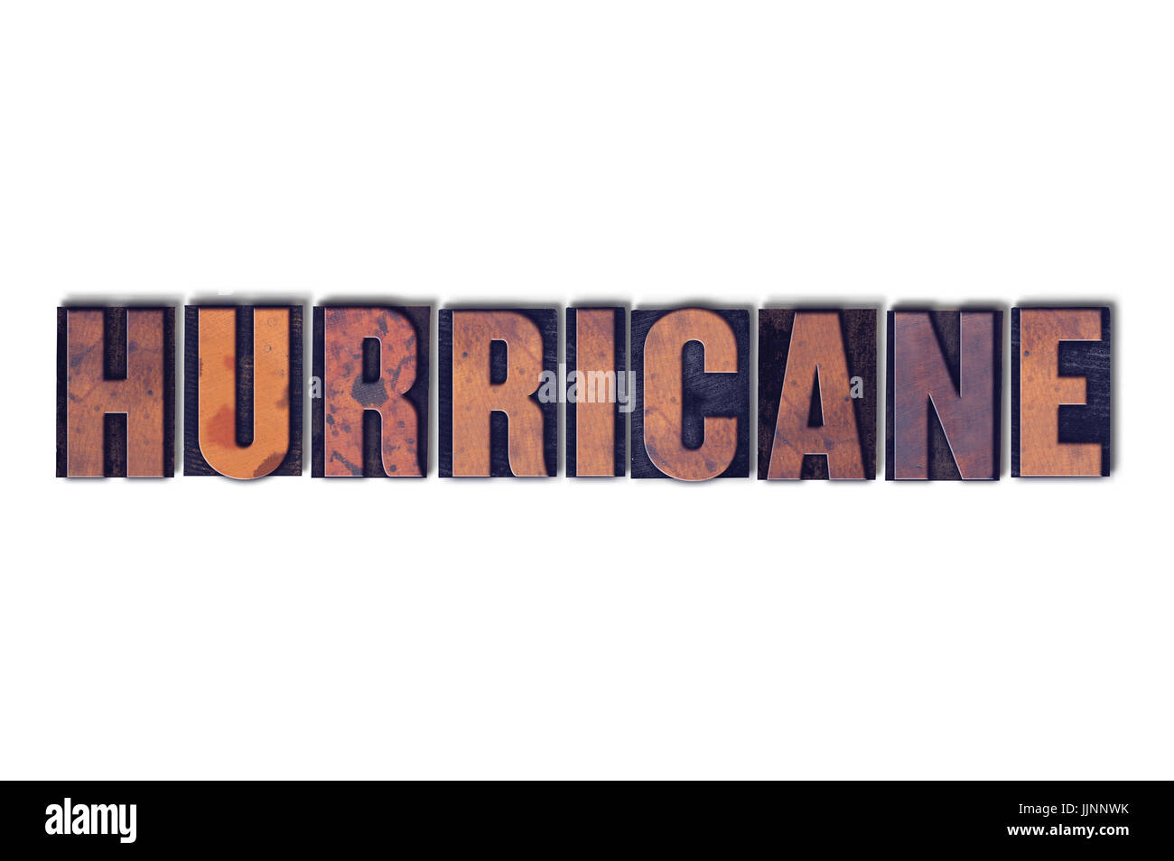 The word Hurricane concept and theme written in vintage wooden ...
