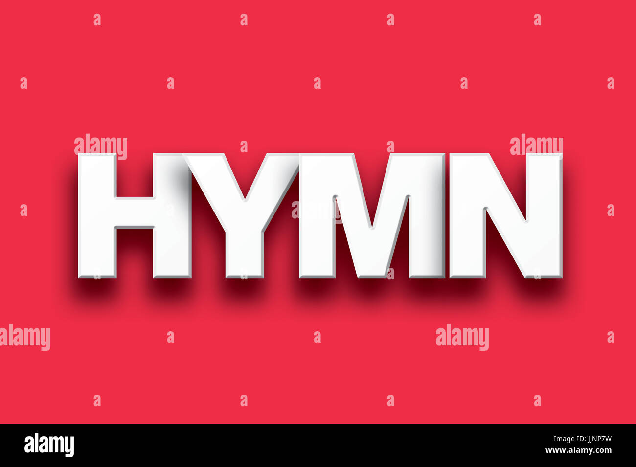 The word Hymn concept written in white type on a colorful background ...