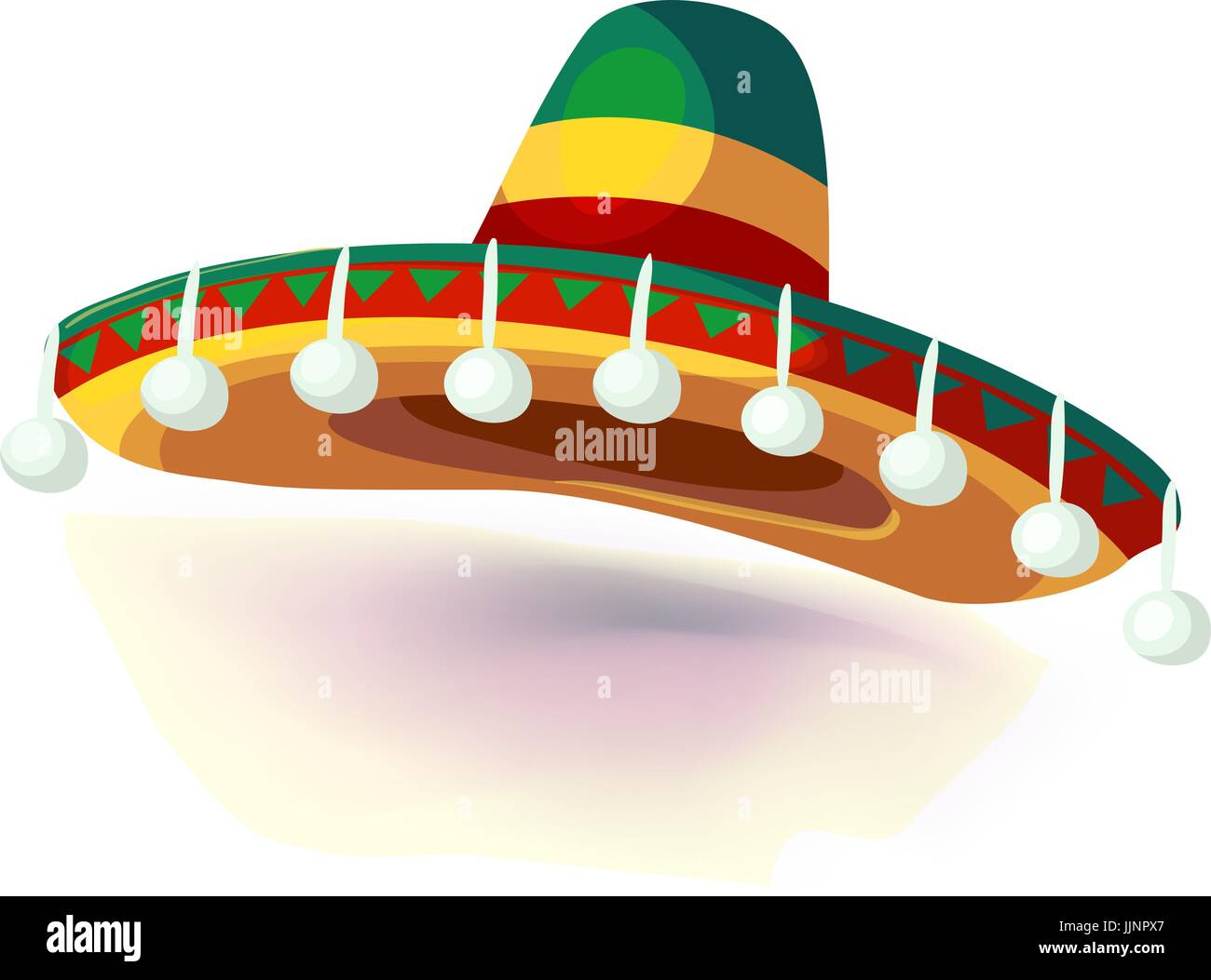 Sombrero Hat vector illustration. Mexican hat on white background ...