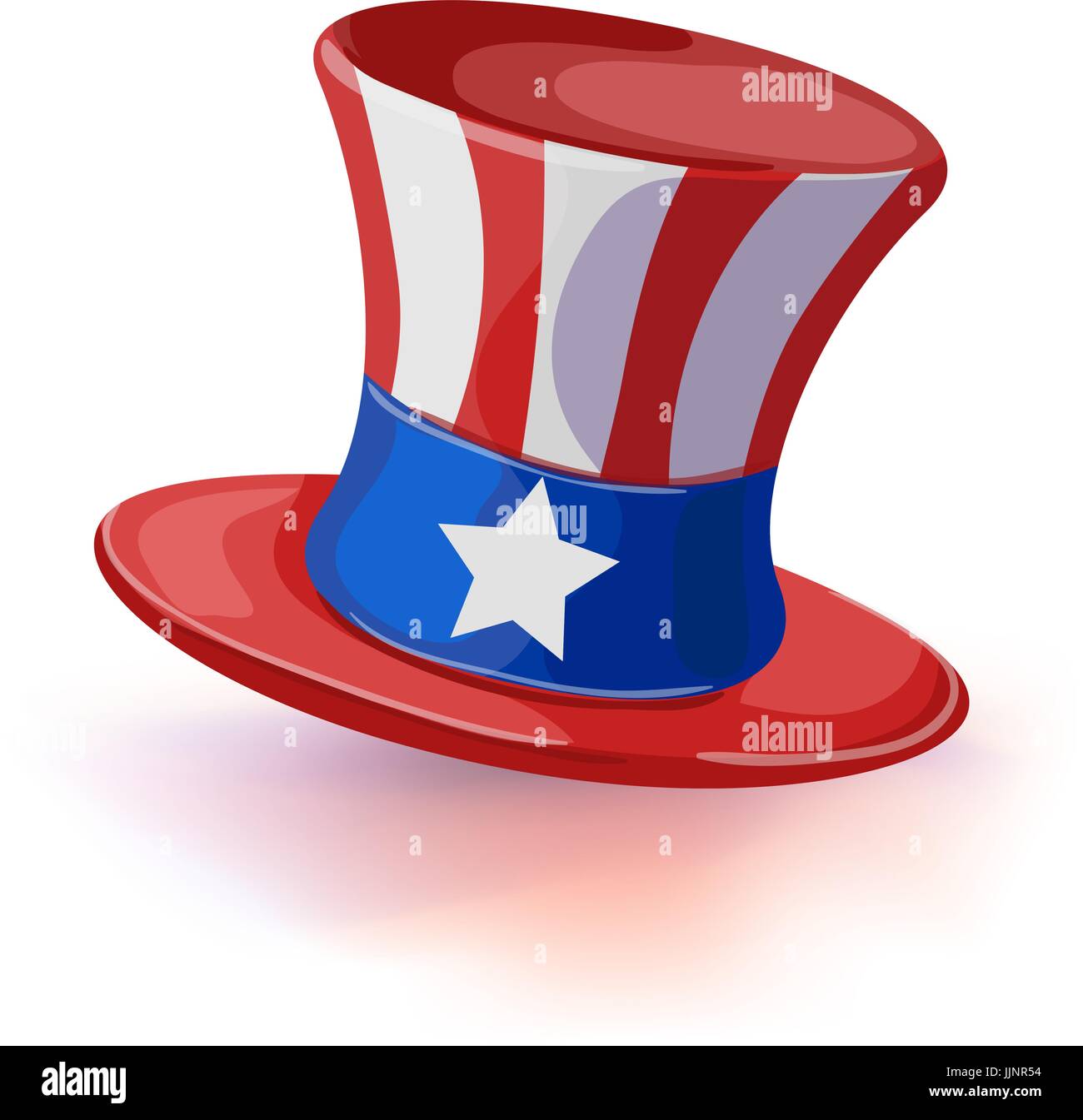 American hat independence day isolated vector illustration. Masquerade ...
