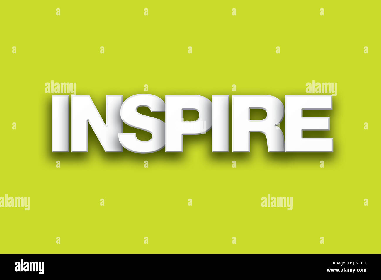 The word Inspire concept written in white type on a colorful background ...