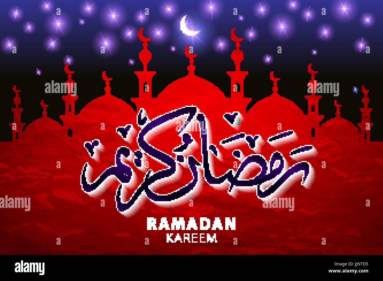 Red pattern with mosques on stained glass kaleidoscope backdrop for ...