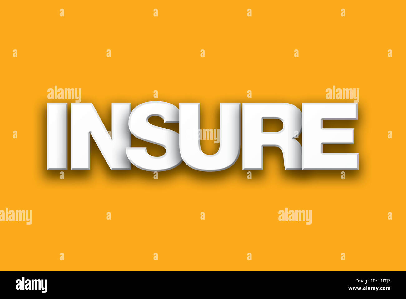 The word Insure concept written in white type on a colorful background ...