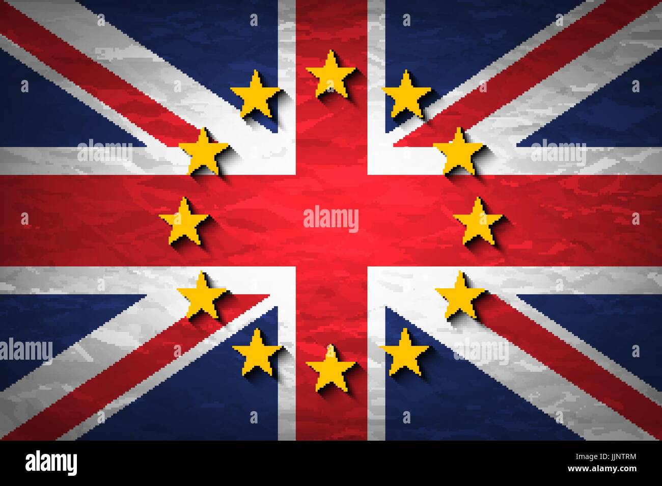 United Kingdom and European union flags combined for the 2016 ...
