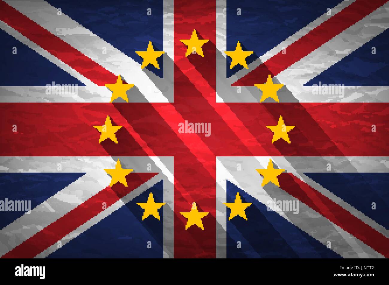 United Kingdom and European union flags combined for the 2016 ...