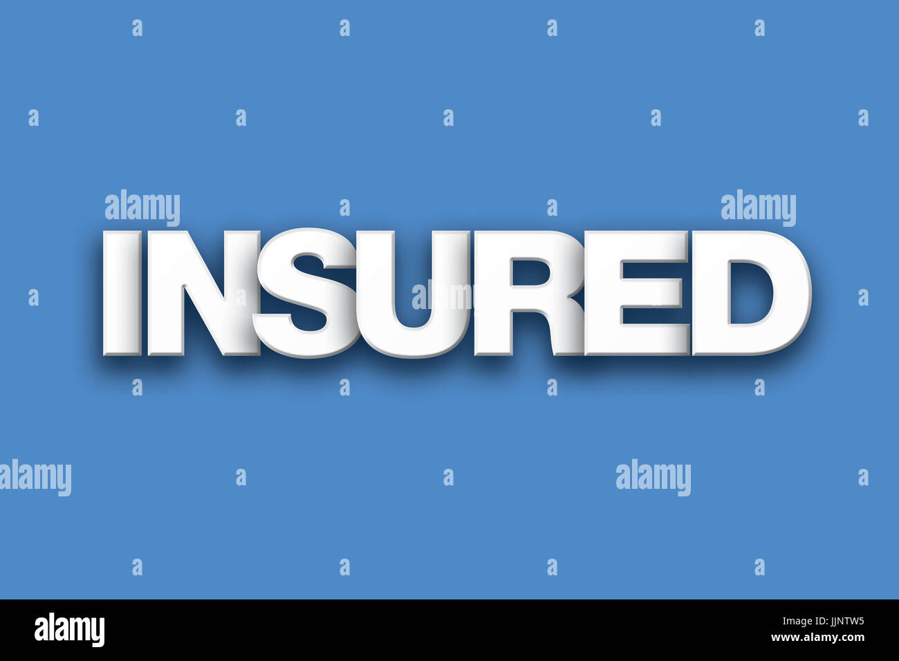 The word Insured concept written in white type on a colorful background ...
