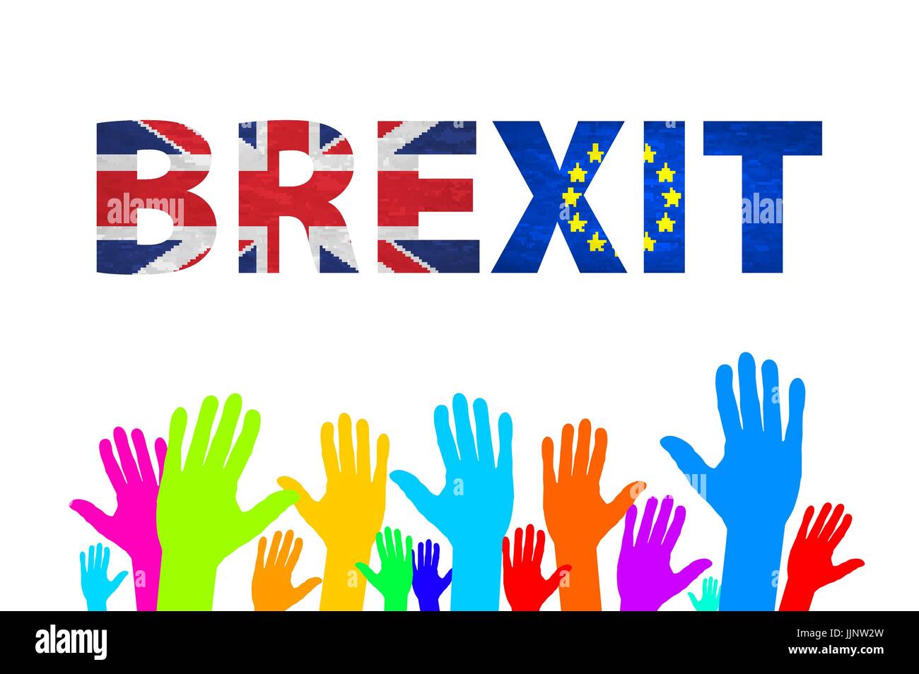 Brexit Text Isolated art vector colorfull hand Stock Vector Image & Art ...