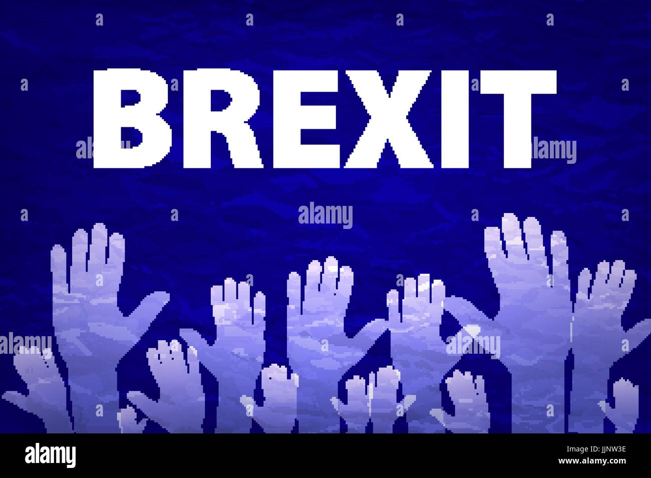 Brexit Text Isolated art vector hand. flag of the European Community of ...
