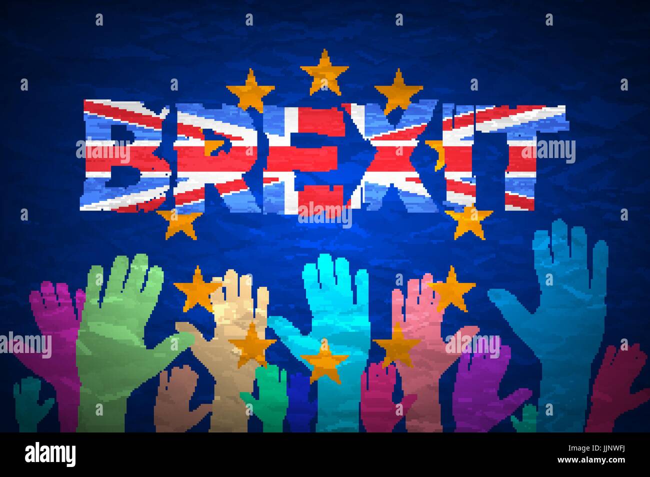Brexit Text Isolated art vector colorfull hand art Stock Vector Image ...