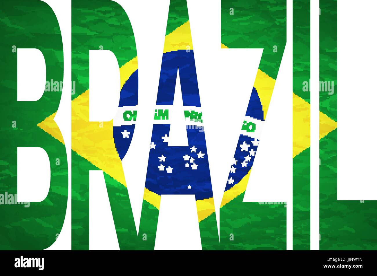 Vector - Brasil 2014 Letters with Brazilian Flag art Stock Vector Image ...