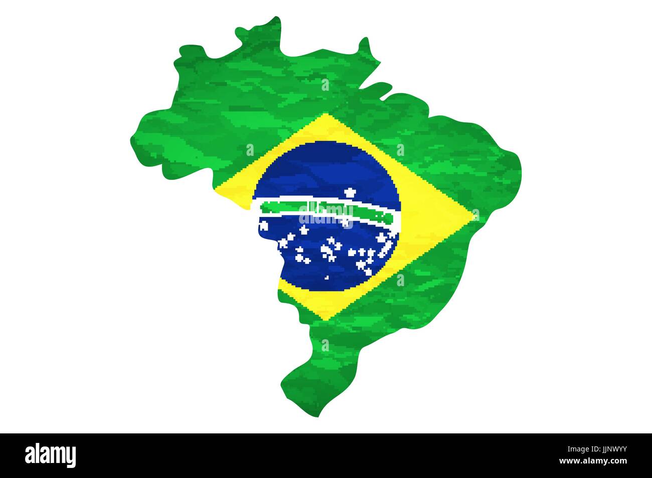 Brazil map An old grunge flag of Brazil state vector art Stock Vector ...