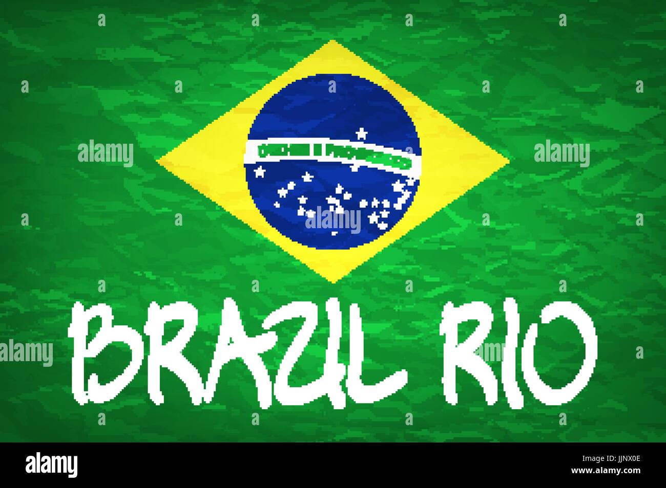 brazil flag over green background vector illustration art Stock Vector ...