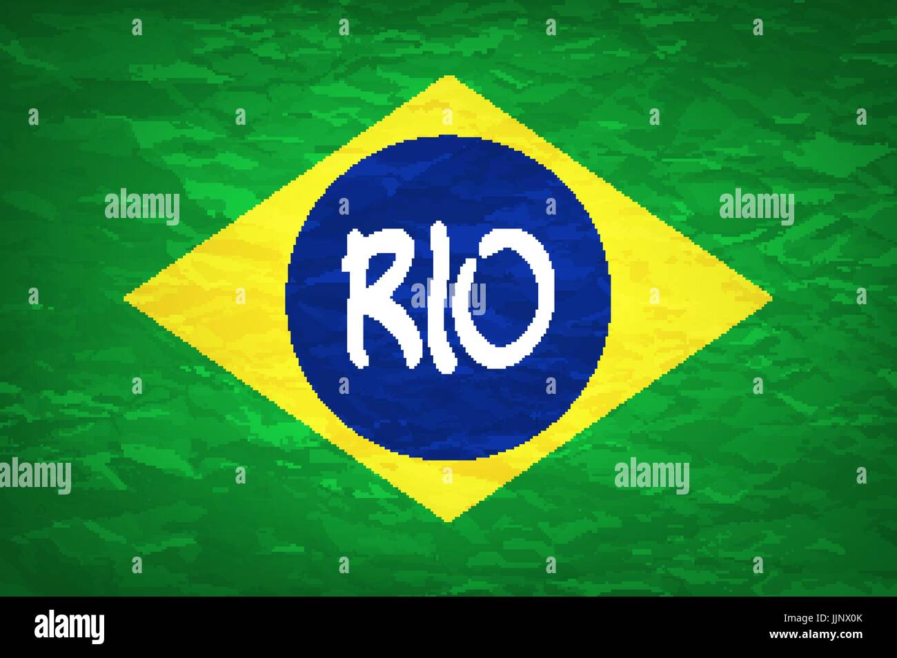 rio design. Brazil Flag. An old grunge flag of Brazil state vector art ...